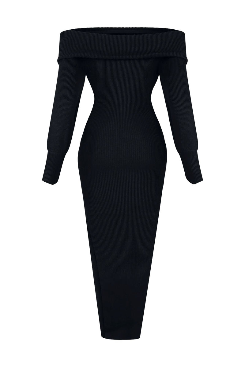Mackenzie Off Shoulder Knit Dress – EDGE