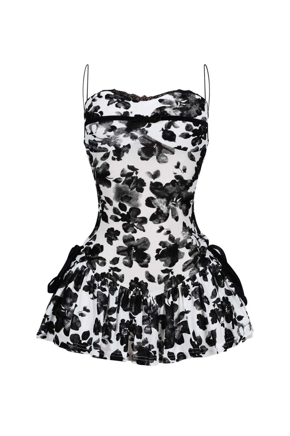 Elisa Mesh Burnout Lace Up Mini Dress – EDGE