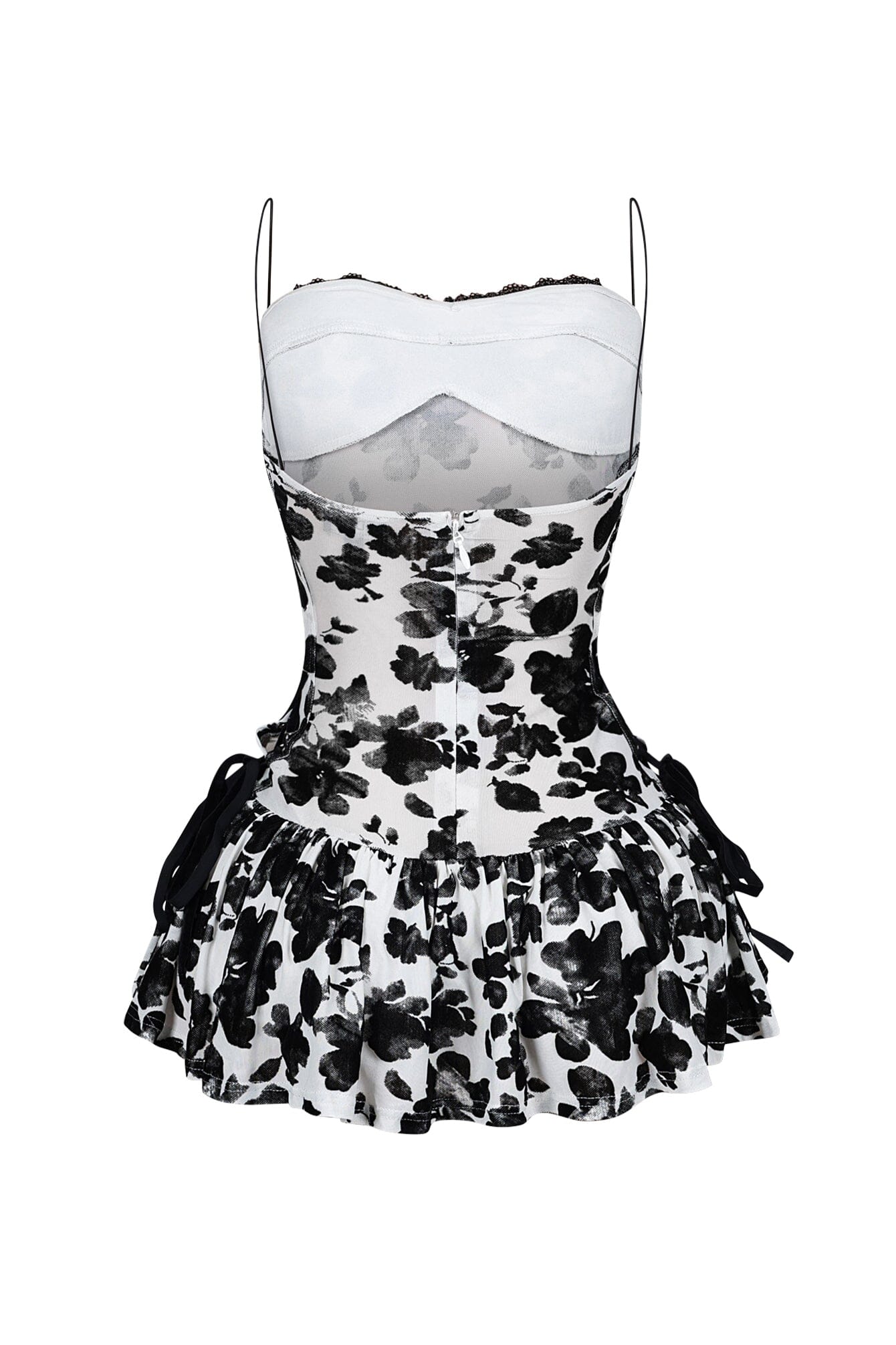 Elisa Mesh Burnout Lace Up Mini Dress – EDGE