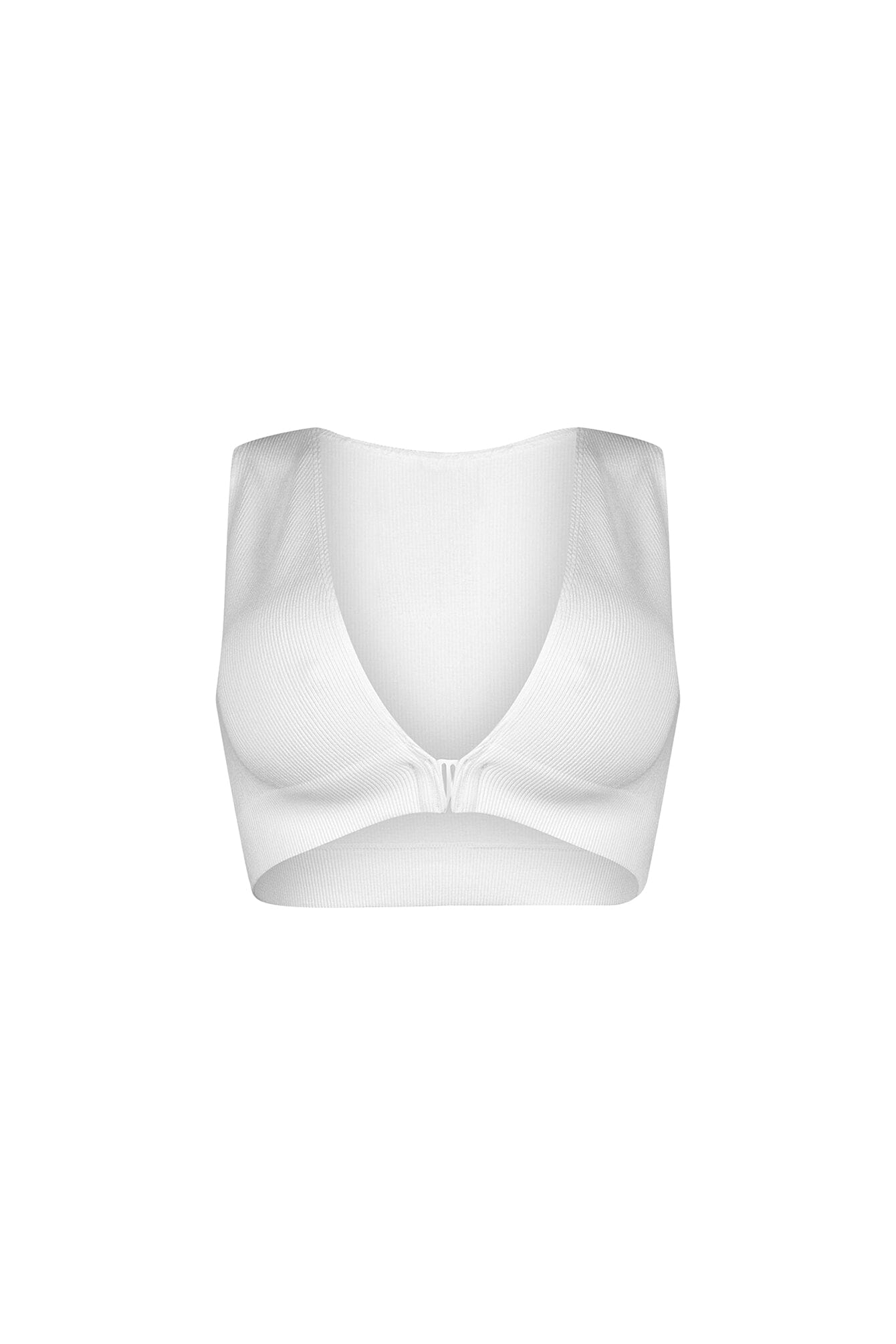 Silva Ribbed V Neck Clasp Top – EDGE