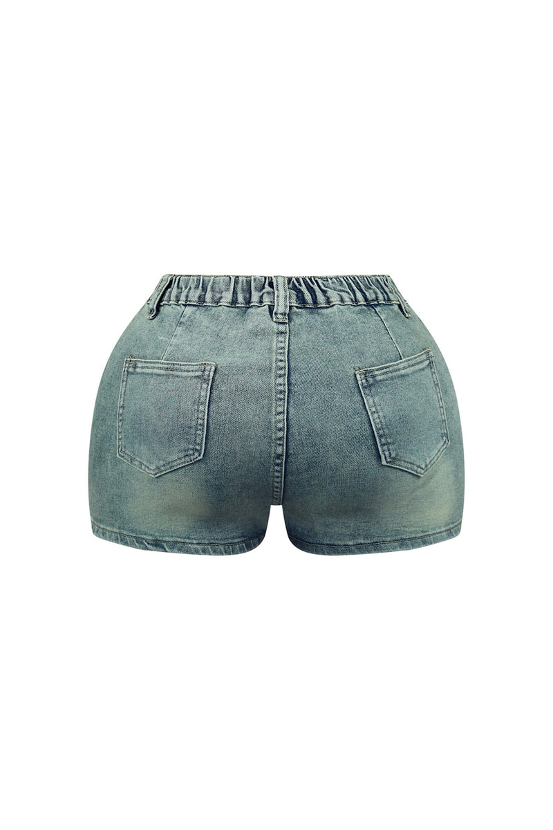 New Times Vintage Washed Denim Skort – EDGE