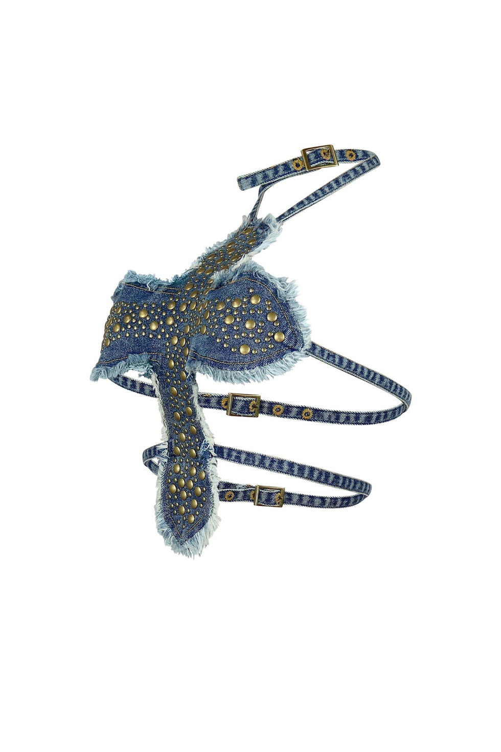 Always Be Cool Stud Halter Denim Top – EDGE