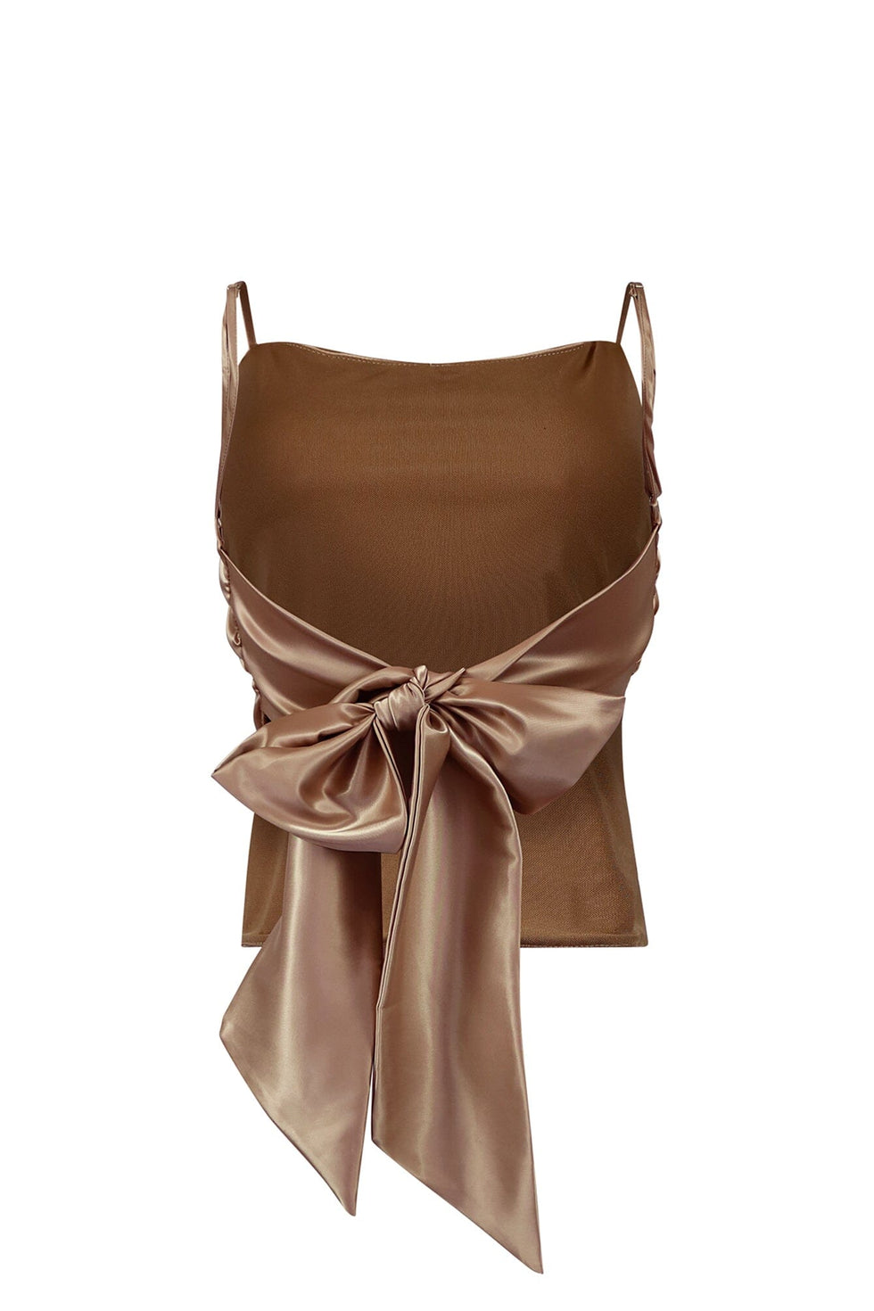 How Smooth Satin Back Tie Top – EDGE