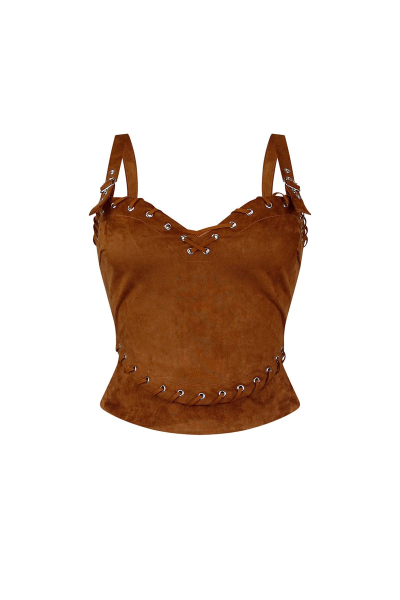 Haylow Grommet Suede Tank Top – EDGE