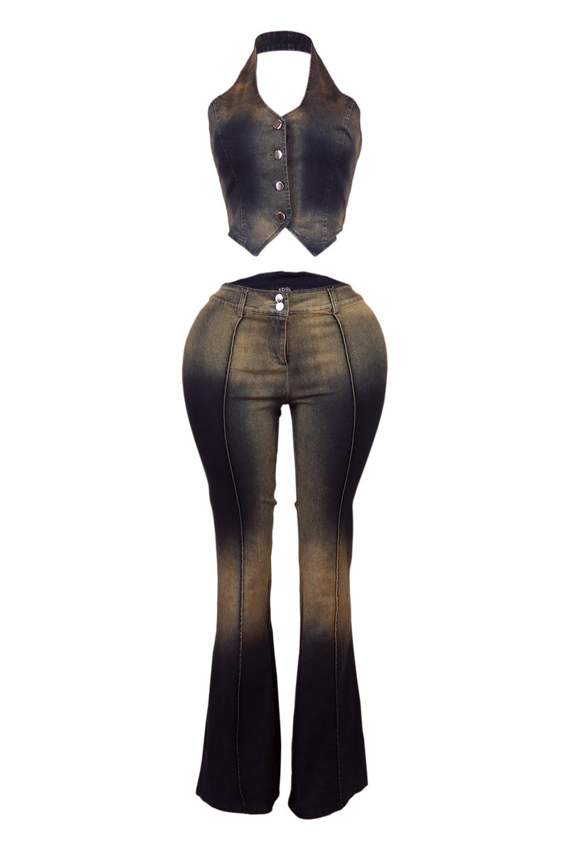 The Wayside Vintage Halter Top & Bottom SET – EDGE