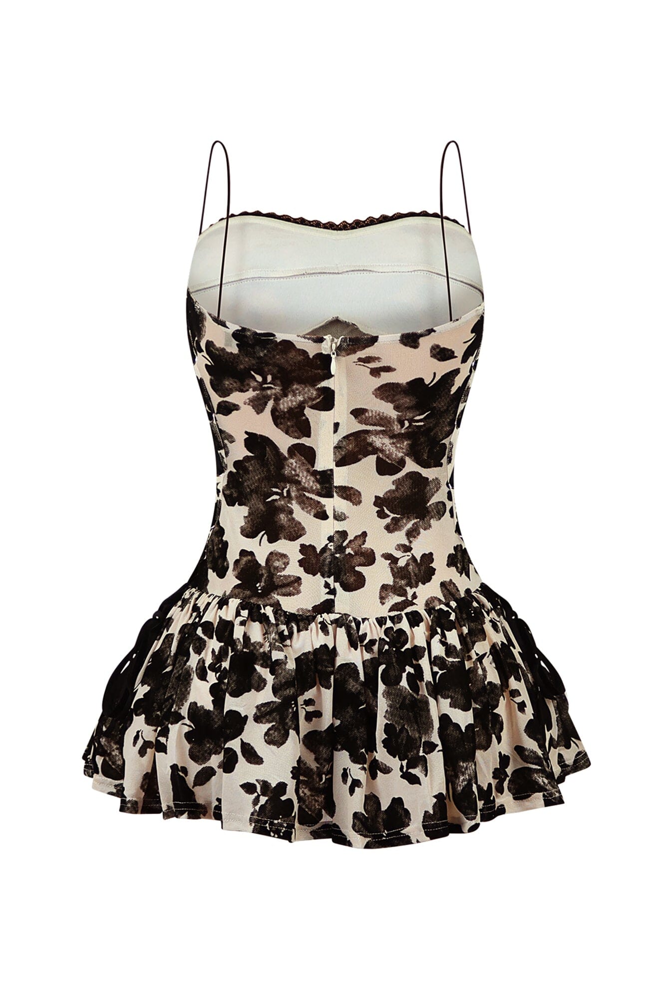 Elisa Mesh Burnout Lace Up Mini Dress – EDGE