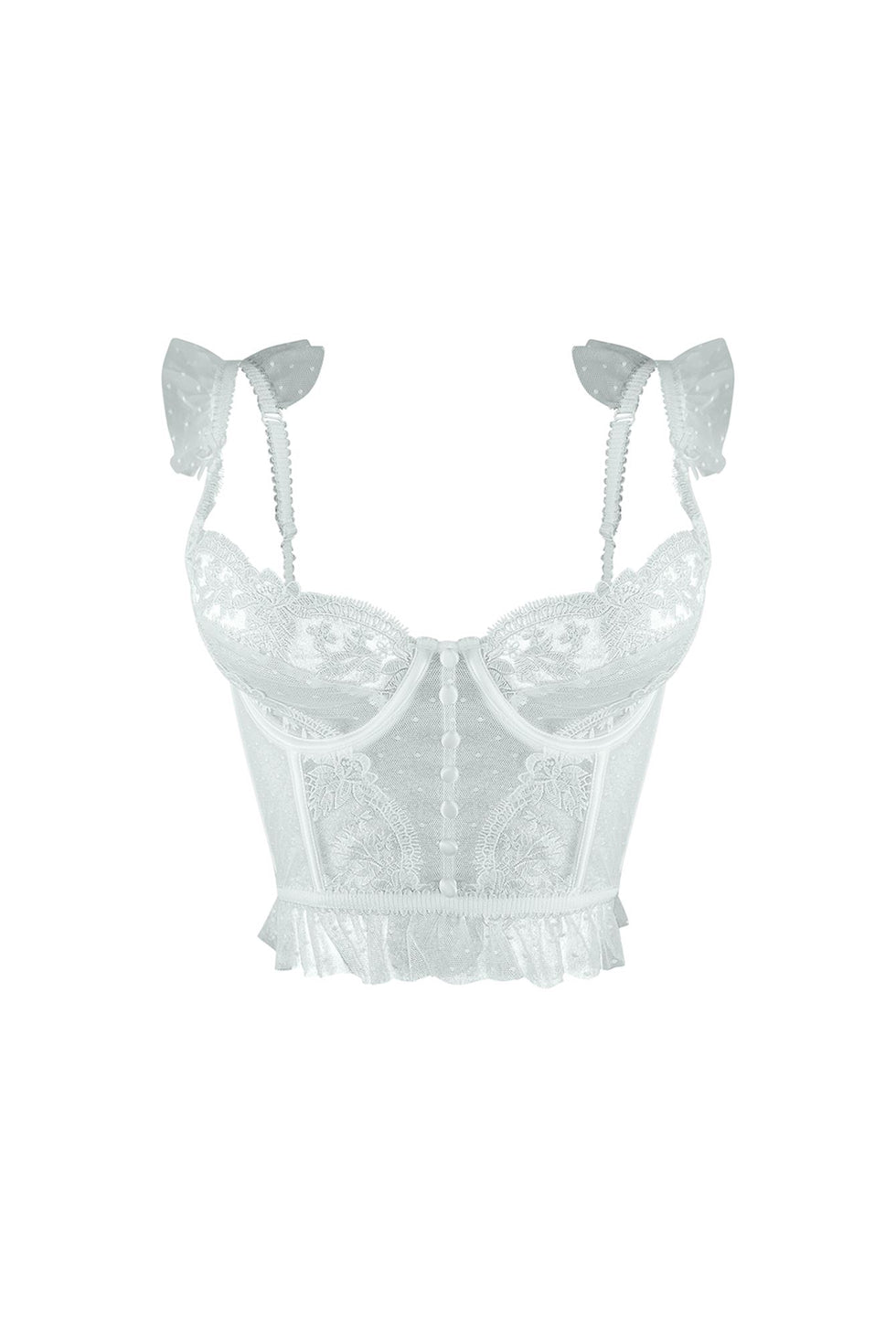 First Date Lace Trim Bustier Top – EDGE