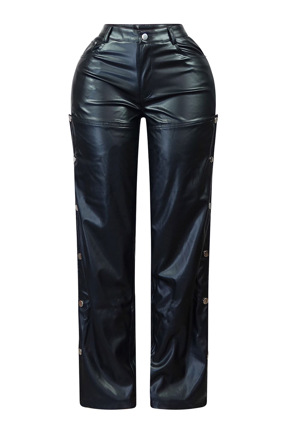Collins PU Cut Out Button Pants – EDGE