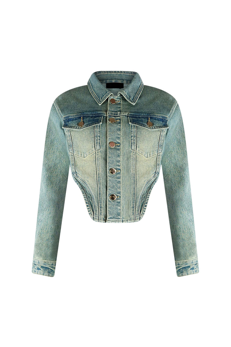 Only The Young Denim Corset Jacket – EDGE