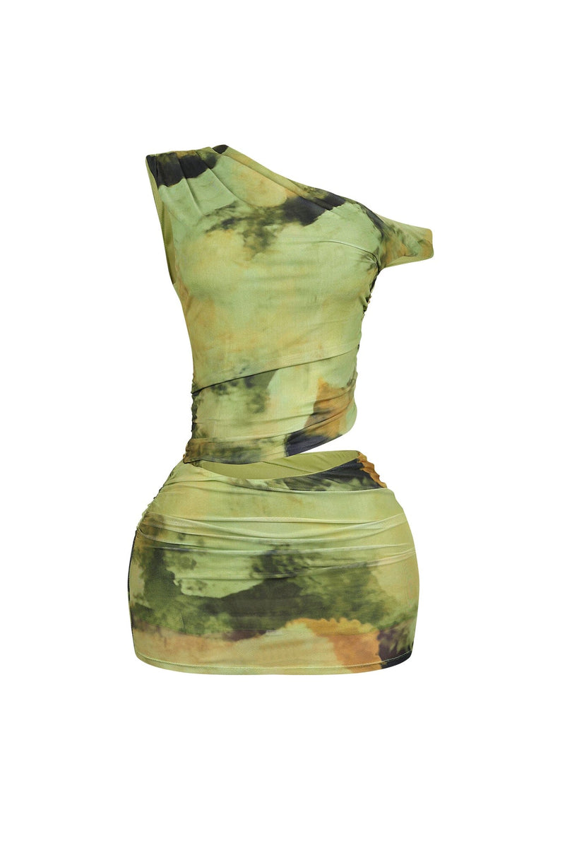 Cabo Mesh Print Cutout Mini Dress – EDGE