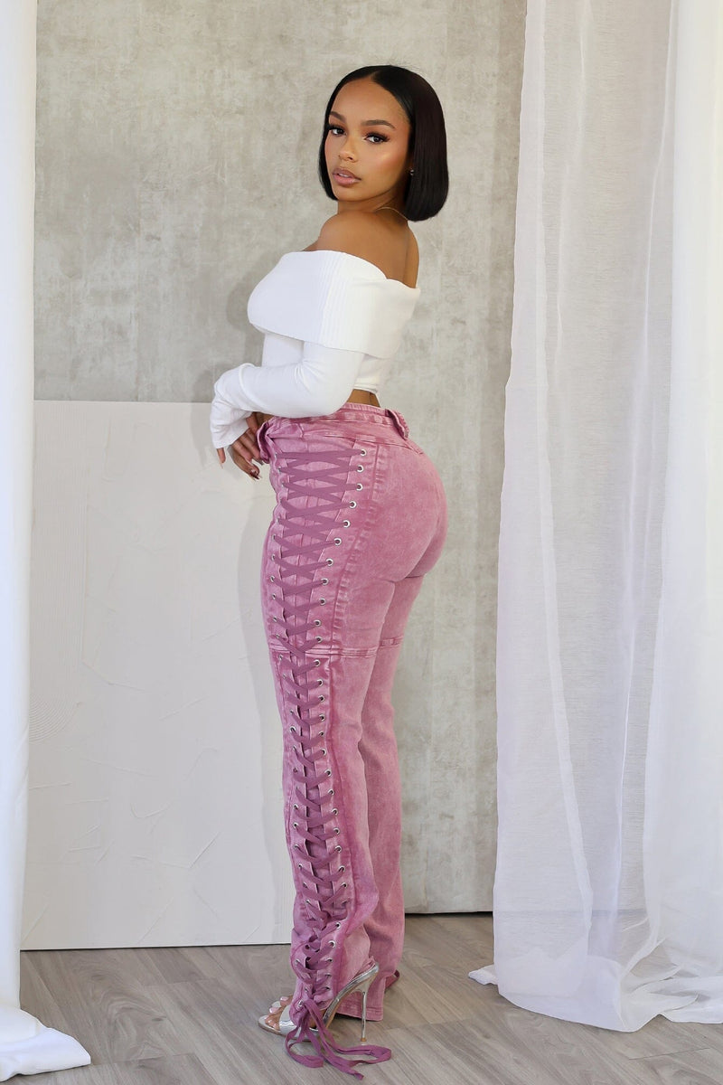 Unholy Side Lace Up Denim Jeans – EDGE