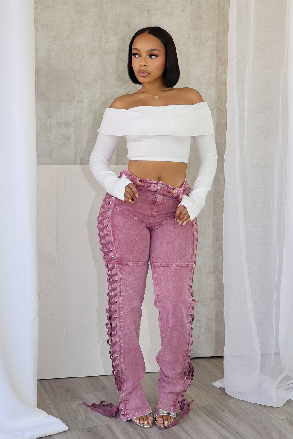 Unholy Side Lace Up Denim Jeans – EDGE