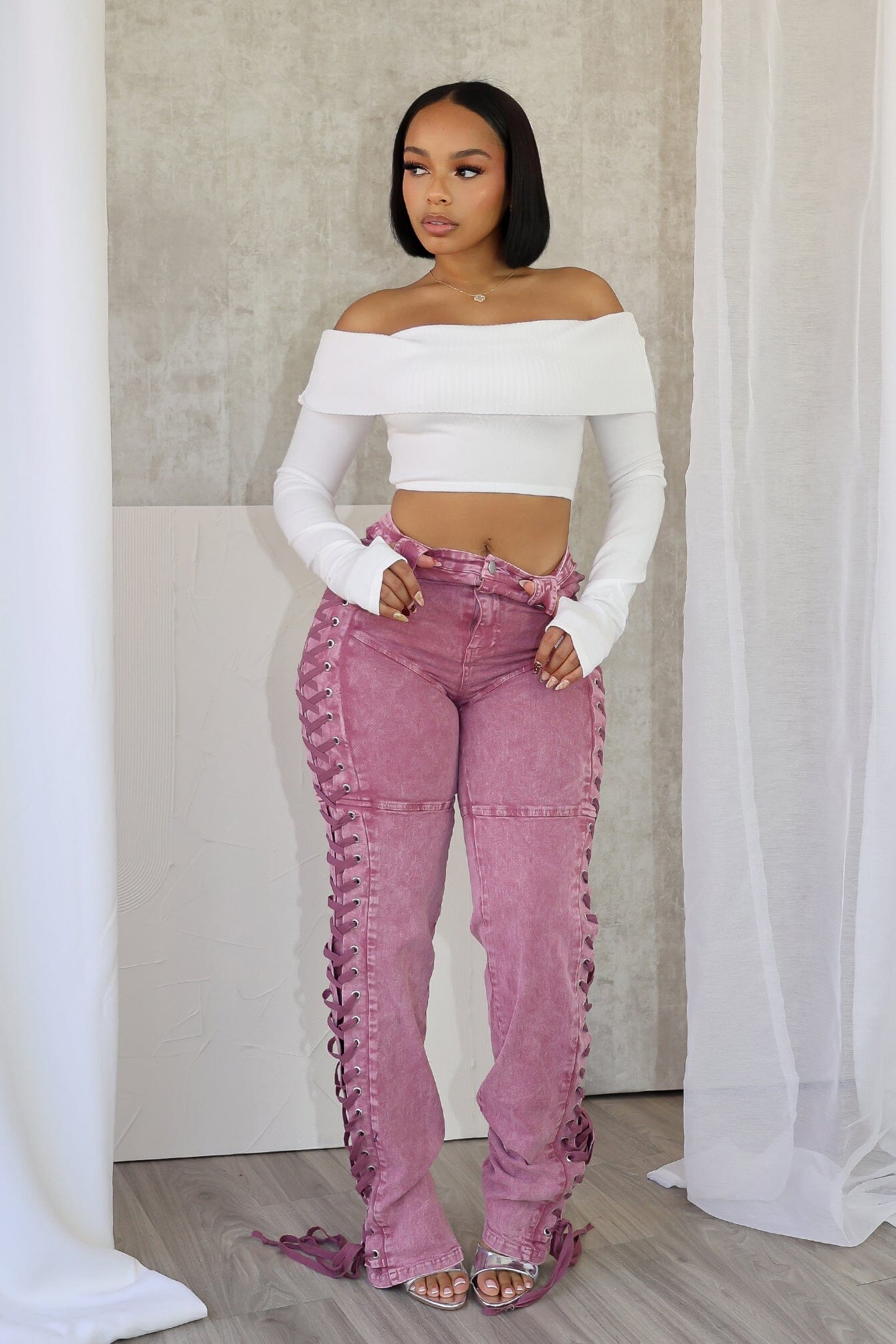 Unholy Side Lace Up Denim Jeans – EDGE