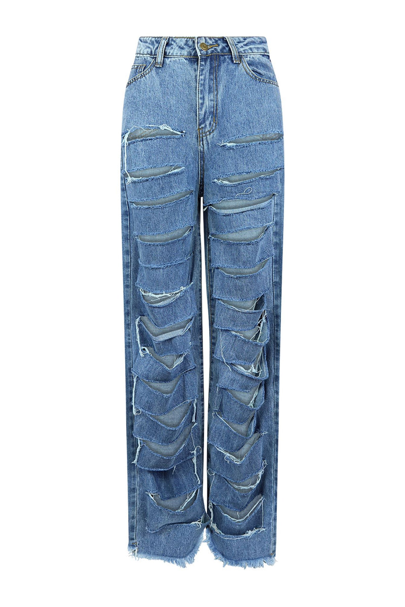 Satisfaction Cut Out Denim Jeans – EDGE