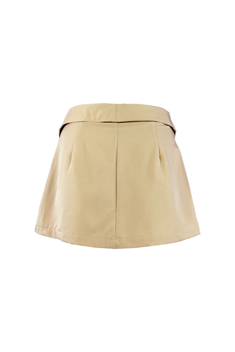 Irish Cream Pleated Mini Skort – EDGE